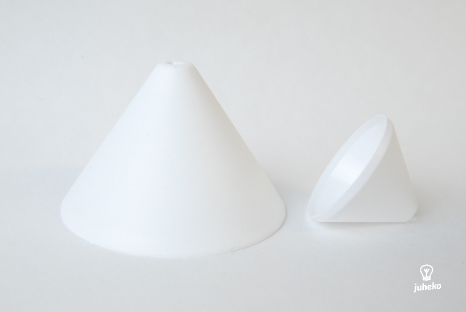Plastic ceiling cup, white|Juheko -Textile Cables and Lighting Accessories
